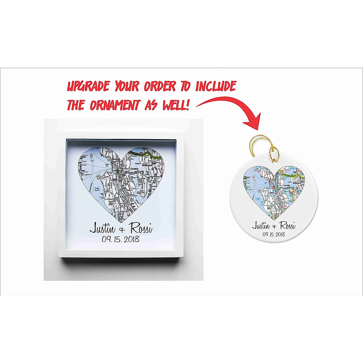 Heart Map Framed Art Map Heart Wedding Gifts for Couples Unique Wedding Gift Wedding Present Wedding Gift Ideas