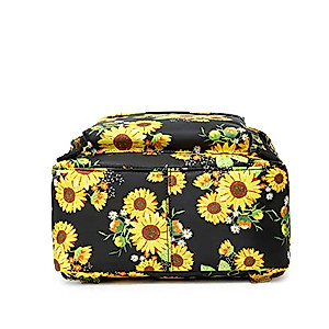 NOHCLIE Print Laptop Backpack, Classic College School Backpack,Water Resistant Casual Daypack Bookbag for Women (Sunflower) Medium