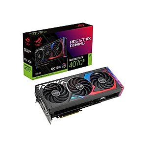 ASUS ROG Strix NVIDIA GeForce RTX™ 4070 Ti OC Edition Gaming Graphics Card (PCIe 4.0, 12GB GDDR6X, HDMI 2.1a, DisplayPort 1.4a)