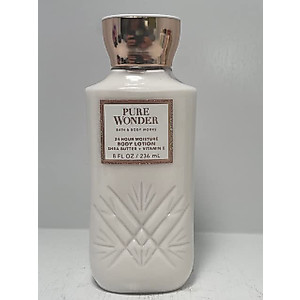 Bath and Body Works Pure Wonder 24 Hour Moisture Body Lotion 8 Ounce Decorative Faceted Bottle