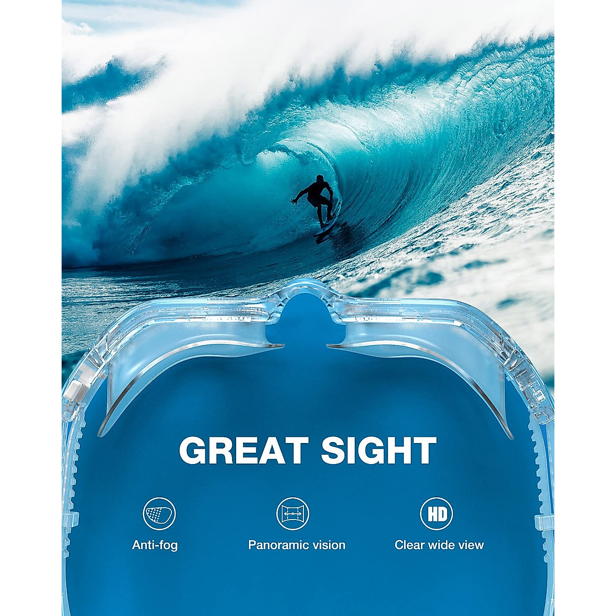 ZIONOR Swim Goggles, G1 SE Swimming Goggles Anti-fog for Adult Men Women