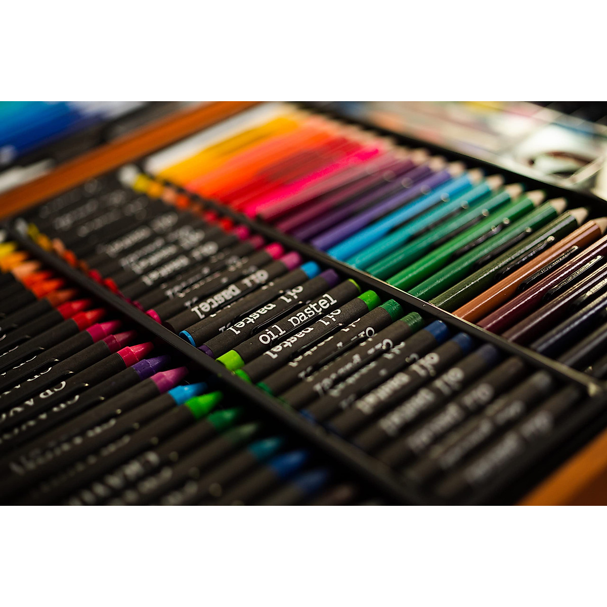 Qualtry Painting, Drawing & Art Supplies with Personalized Wooden Art Case for Kids 6-8 and 9-12 (Adventure Design) - Art Set, Paint Set, and Drawing Pencils Set for Boys and Girls