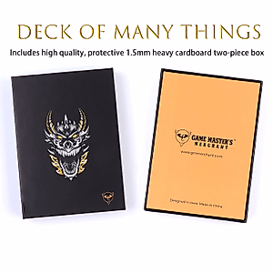 Game Master's Merchant The Deck of Many Things | Compatible with Dungeons and Dragons (D&D) Fifth Edition | for use by Dungeon Masters & PCs | 5e Accessories | DND Dice TTRPG