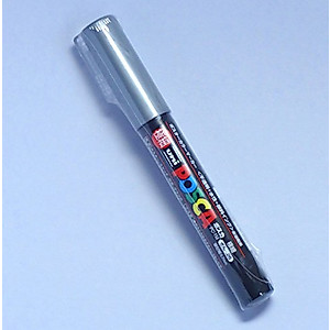 Uni Posca Paint Marker PC-1M Gold & Silver, 2 pens per Pack(Japan Import) [Komainu-Dou Original Package]