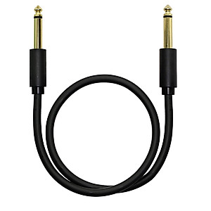 GINTOOYUN 6.35mm Mono Guitar Instrument Cable,Straight 1/4 TS Male to Straght 1/4 TS Male Unbalanced Patch Cords,for Electric Bass Guitar,Amplifier Speaker,Line-Level Audio etc (Black-3m/10ft)