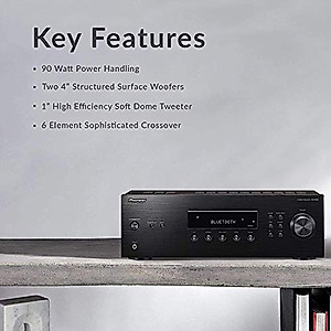 Pioneer SX-10AE Home Audio Stereo Receiver with Bluetooth Wireless Technology - Black