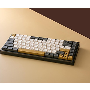 YUNZII KC84 Pro Hot Swappable Mechanical Keyboard 84-Key Gaming Keyboard with Translucent ABS Case, RGB Backlit for Mac/Win/Gamers (Gateron Blue Switch, Shimmer)