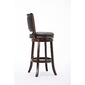 Boraam Augusta Bar Height Swivel Stool, 29-Inch, Cappuccino