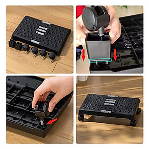 APVTI Foot Rest for Under Desk, Foot Stool -6 Height Adjustable with Massage Surface and Roller for Home Office, All Ages