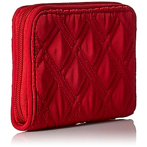 Vera Bradley Women's Microfiber Grab & Go Wristlet With RFID Protection, Cardinal Red, One Size