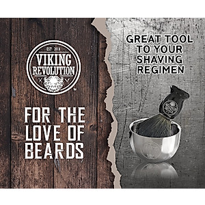 Viking Revolution Stainless Steel Shaving Soap Bowl- Shaving Mug for Shave Cream & Soap- Double Layer, Unbreakable Shaving Cup for Wet Shave