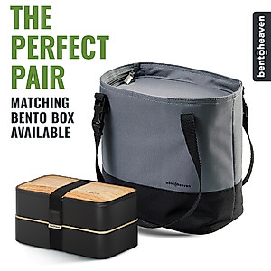 Insulated Lunch Tote for Work and School with Durable Materials, Variable Strap/Handler, Wide Opening - Cooler Lunch Bag for Women & Men - Fits All Bentoheaven Bento Lunch Boxes and Other Containers