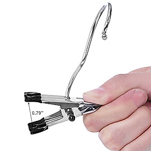 BEWISHOME 24 PCS Laundry Hook Boot Hanging Hold Clips Portable Hanging Hooks Home Travel Hangers Clothing Clothes Pins, Chrome FYC03S