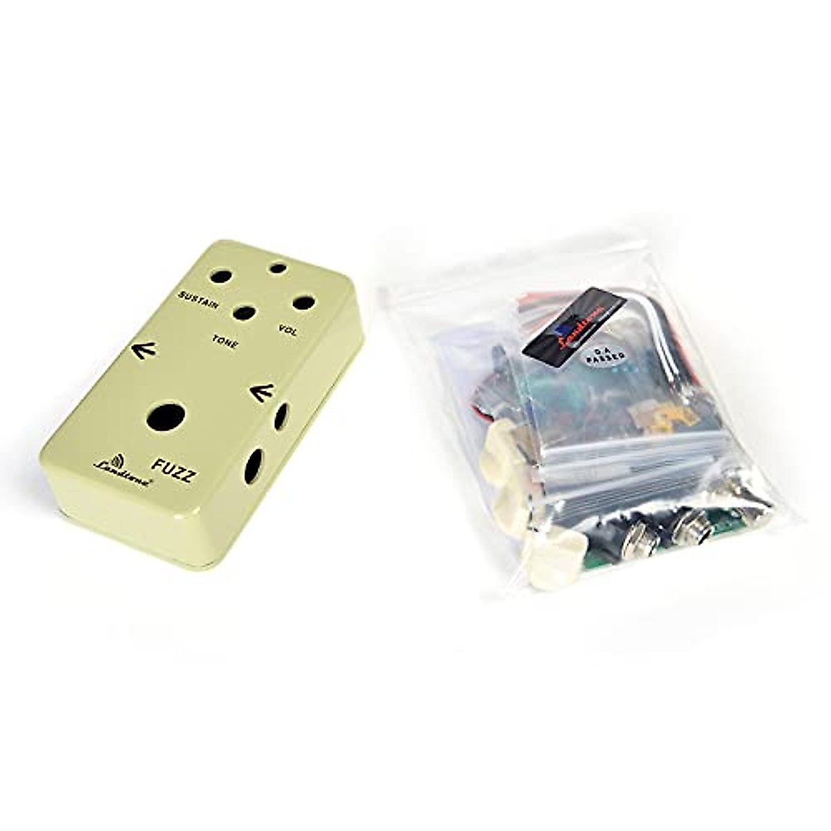 LANDTONE DIY Fuzz Guitar Pedal Kits With 1590B Style Aluminum Box and 3PDT Foot Switch True Bypass (LT-FZ-S01)