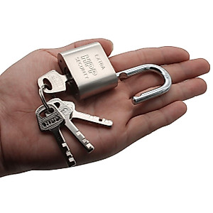 WANLIAN 40mm Compact Master Lock with 4 Keys, Champagne Gold