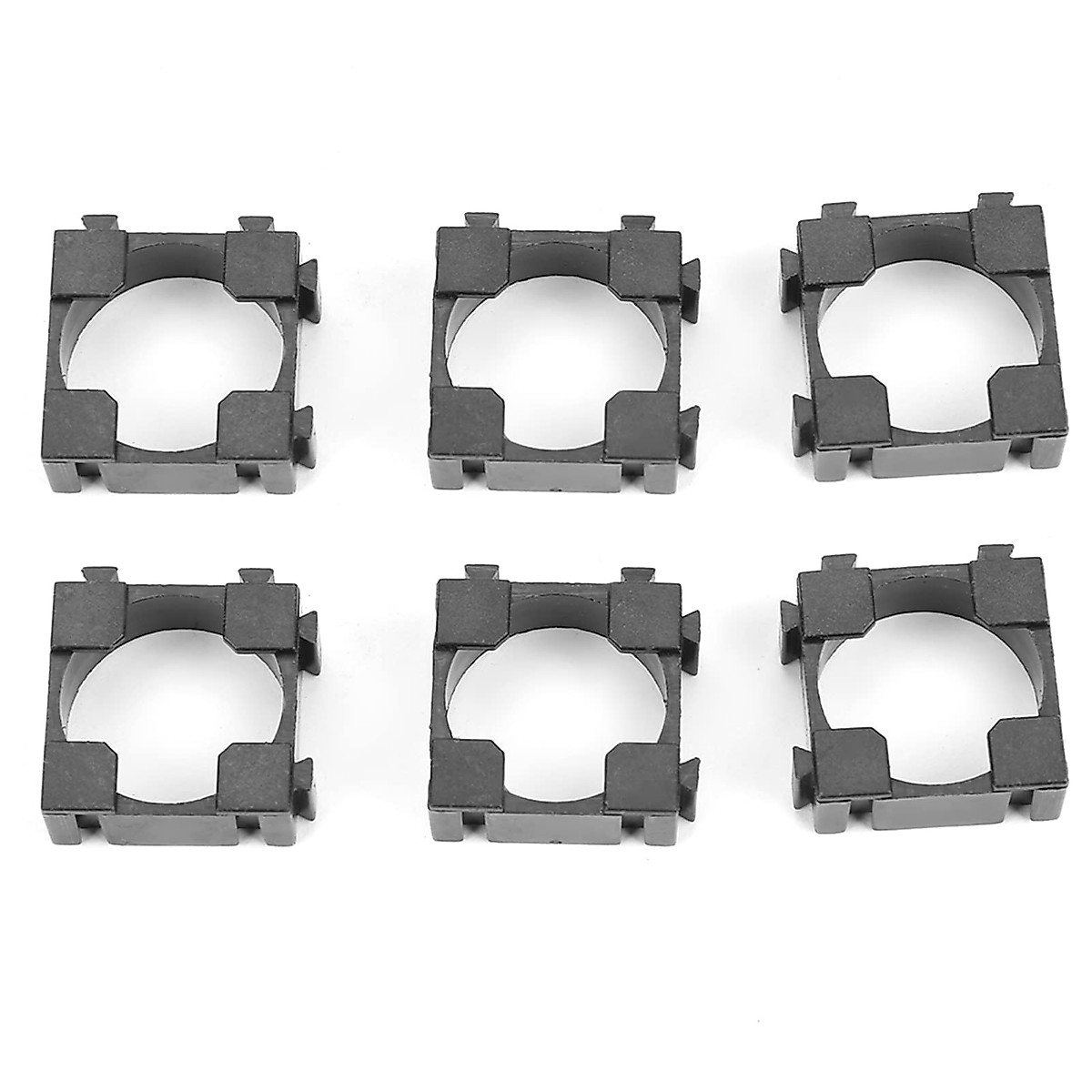 Walfront 100PCS Li ion Battery Holder Stand Cylindrical Battery Pack Bracket Battery Holder/Organizer - 18.4mm / 0.7in Hole Diameter