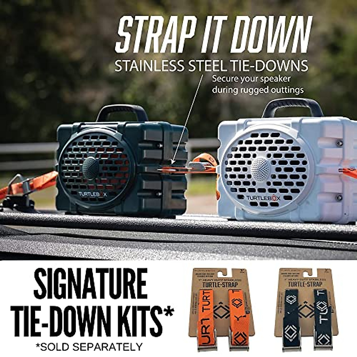 Turtlebox Gen 2: Loud! Outdoor Portable Bluetooth Speaker | Rugged, Waterproof, Impact Resistant (Rich, Full Sound, Plays to 120db, Pair 2X for True L-R Stereo), White