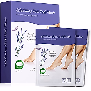 Foot Peel Mask - Exfoliator Peel Off Calluses Dead Skin, Foot Spa and Callus Remover - Baby Soft Smooth Touch Feet with Lavender and Aloe Vera for Men and Women (2 Pairs)