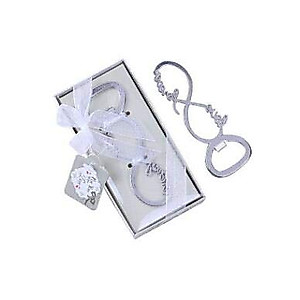 Youkwer 12 PCS Skeleton 8 Shaped Love Forever Bottle Opener with Exquisite Packaging for Wedding Party Favors Gift & Decorations Party Supplies(Infinite Love,Silver)