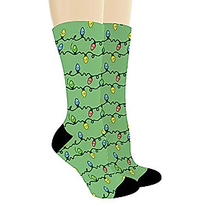Holiday Socks Christmas Socks Kawaii Lights Xmas Socks Stocking Stuffers 6-Pair Novelty Crew Socks