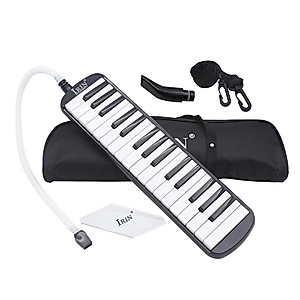 Btuty 32 Keys Melodica Instrument Piano Musical Instrument for Beginner Gift with Carrying Bag Melodicas Talk Box (black)