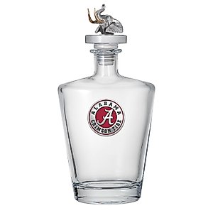 Heritage Pewter Alabama Royal Container with 3D Stopper | 30 OZ Container | Expertly Crafted Pewter Glass