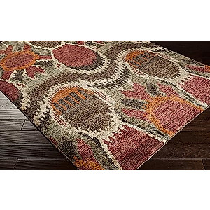 Mark&Day Area Rugs, 8x11 Schley Global Multicolor Area Rug, Orange Brown Yellow Carpet for Living Room, Bedroom or Kitchen (8' x 11')