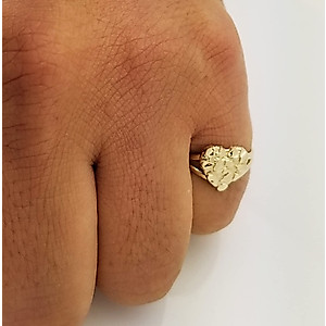 10k Gold Solid Nugget Ring Gold Heart Ring