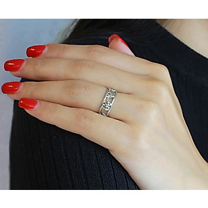 CloseoutWarehouse 925 Sterling Silver Elephant Family Migration Ring Size 6