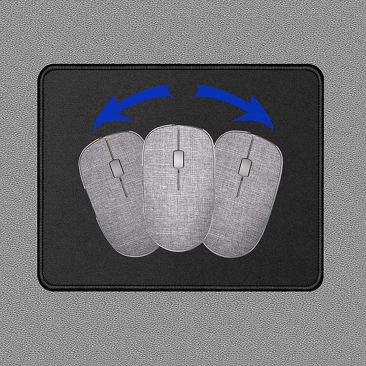 Pupbbi Mouse pad 3 PCS of Black Standard Mouse Pads, Mouse pad with Stitched Edges，Rubber Anti Slip Base Mousepad，Mouse Pads for Office and Games, Washable，Square,10.3inch x 8.3inch x 0.12inch