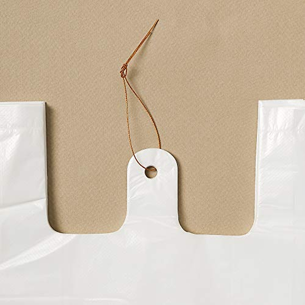 Muellery White Plain Plastic Bags 200 Pieces For Merchandise Retail Grocery Bags 7.7 x 12.8 inch