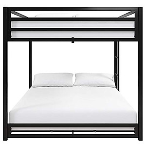 DHP Mabel Full Over Full Metal Bunk Bed in Black