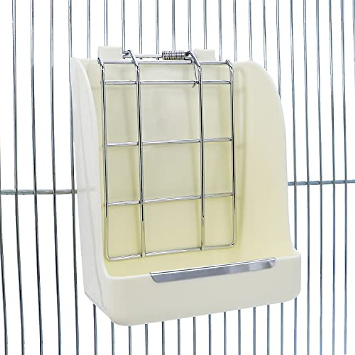 Wontee Rabbit Hay Feeder Guinea Pig Hay Rack Manger Bunny Hay Holder Plastic Food Bowl (2 PCS-White)