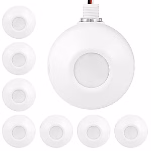 ENERLITES High Bay 360 Degree Passive Infrared (PIR) Ceiling Occupancy Motion Sensor, 1200-2800 sq. ft. Coverage, 120-277VAC, Commercial/Industrial Grade, MPC-50H, 8 Pack