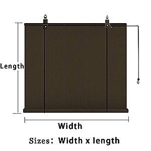 LJIANW Sun Shade Sail, Exterior Roller Shade Blinds Garden Decoration Privacy Screen Breathable HDPE for Outdoor Patio,45Sizes (Color : Brown, Size : 80x110CM)