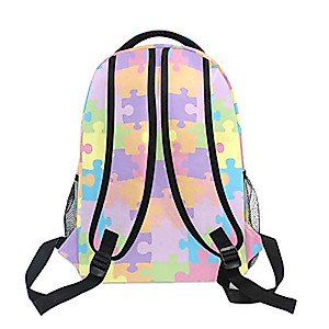 Brighter Puzzle Backpack Students Shoulder Bags Travel Bag College School Backpacks for Men and Women