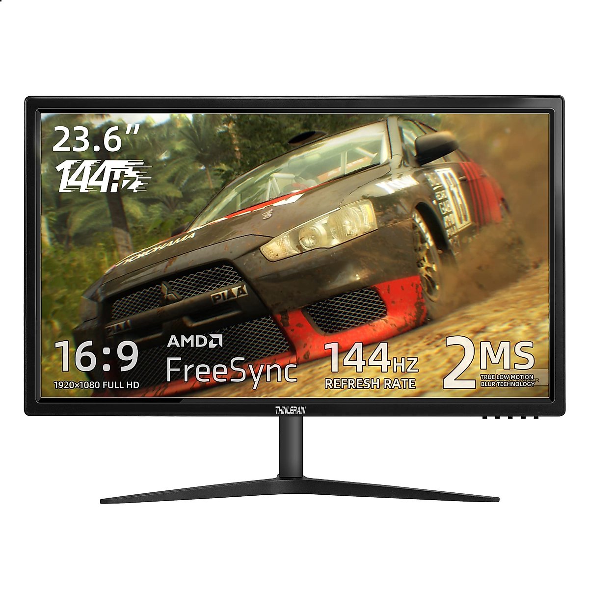 Thinlerain 24 Inch Monitor 144Hz FHD 1080p 2ms for Computer&Laptop| LED Monitors Build-in FreeSync | 2ms Response Time | VESA | DP Display Port & HDMI & USB