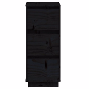 UTSRABFA Entryway Cabinets Kitchen Storage Cabinets Storage Cabinets Sideboards 2 pcs Black 12.6"x13.4"x29.5" Solid Wood Pine Suitable for Foyer, Entrance, Corridor, Bedroom