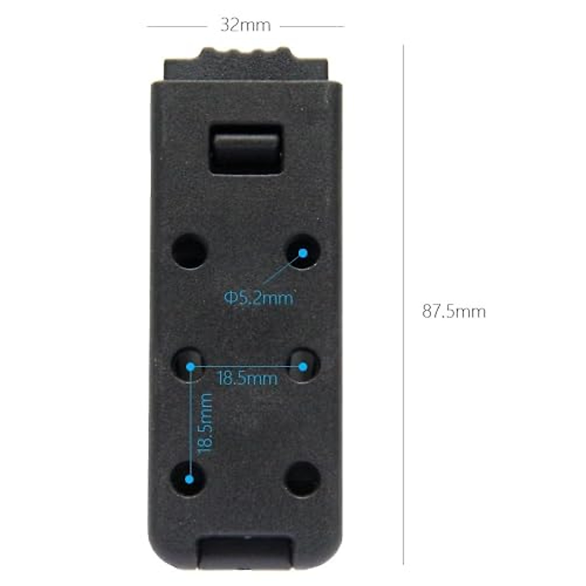 7PCS Nylon Pocket Clip with 14 Sets Screws Fit for K Sheath Knife Case, Deep Carry Back Clip Waist Clip DIY Replacement