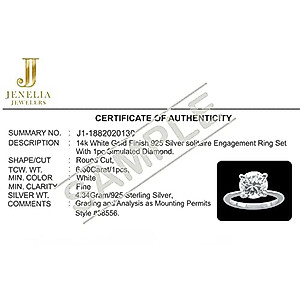 Jenelia Jewelers 2.60 CT Marquise Cut Solitaire Diamond Engagement Wedding Ring for Women Solid 925 Sterling Silver Cubic Zirconia Cz Jewelry (8)
