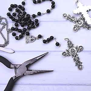 Rosary Making Crucifix, Catholic Cross Jewelry Pendant, Sacramental Celebration Accessory, 2 Inches (Pack of 3)