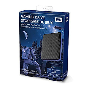 WD 4TB Gaming Drive works with Playstation 4 Portable External Hard Drive - WDBM1M0040BBK-WESN