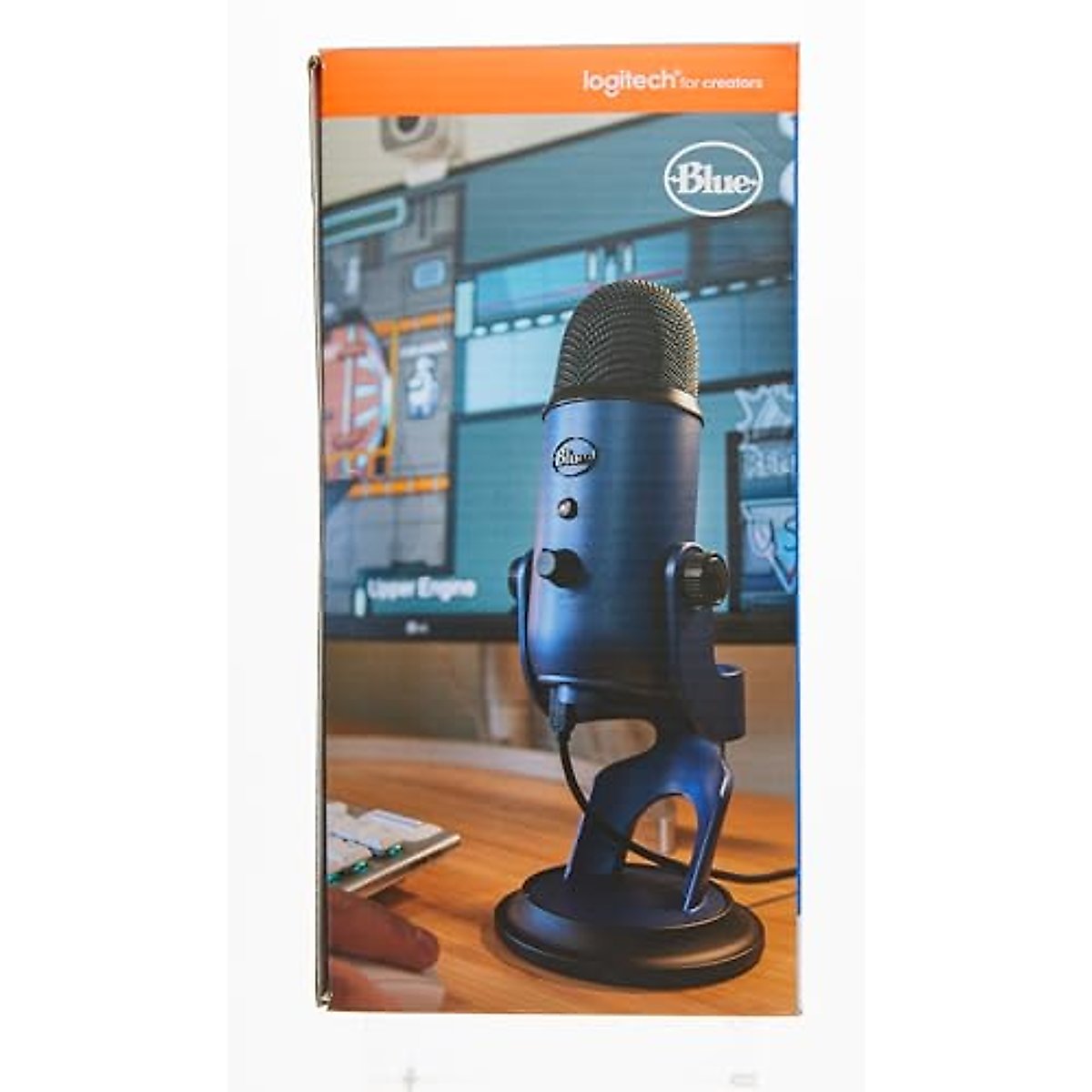 Logitech for Creators Blue Yeti USB Microphone for Gaming, Streaming, Podcasting, Twitch, YouTube, Discord, Recording for PC and Mac, 4 Polar Patterns, Studio Quality Sound, Plug & Play-Midnight Blue