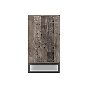Signature Design by Ashley Neilsville Industrial 3 Drawer Chest of Drawers, Butcher Block Gray