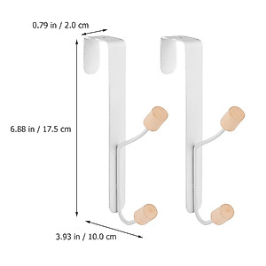 Alipis 2pcs Over The Door Double Hanger Hooks Metal Twin Hooks Organizer Dual Hook Hanger for Hanging Coats Jackets Hats Robes Towels Bags Pants Scarves
