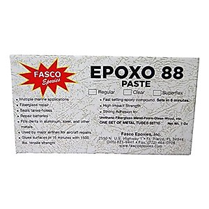 Fasco Epoxo-88 | 6min Set Epoxy Paste Clear Adhesive Glue 7oz Tube kit
