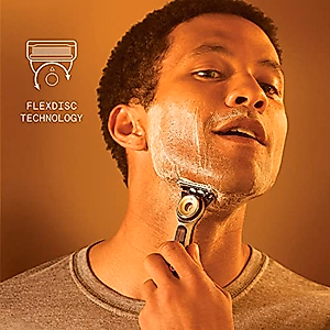 Gillette Heated Razor for Men, Starter Shave Kit by GilletteLabs, 1 Handle, 2 Razor Blade Refills, 1 Charging Dock