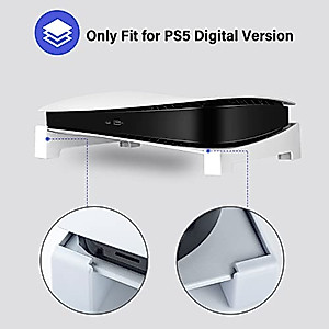 DEVASO PS5 Horizontal Stand, Accessories PS5 Horizontal Stand with 3 Sets of Sticker for Playstation 5 Console(Only for Digital)