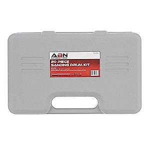 ABN Drum Sanding Kit – 20Pc Sanding Drum for Electric Drill Press Drum Sander Attachment with Spindle Sander Sleeves