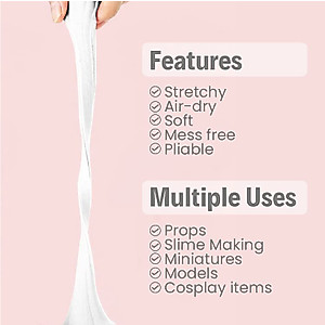 BOHS 12-Colors Foam Modeling Clay - Squishy, Air Dry, Soft - for Cosplay,School Projects,Baby Hand Print,Slime - Gifts for Adult and Kids - 12 pcs,2.65 lbs,Ages 3 & Up